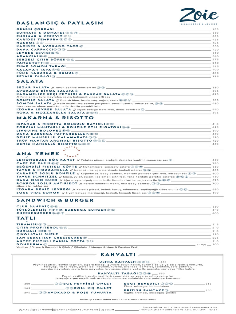 ZOİE QR MENÜ TR 11 22 Fiyatsız | PDF