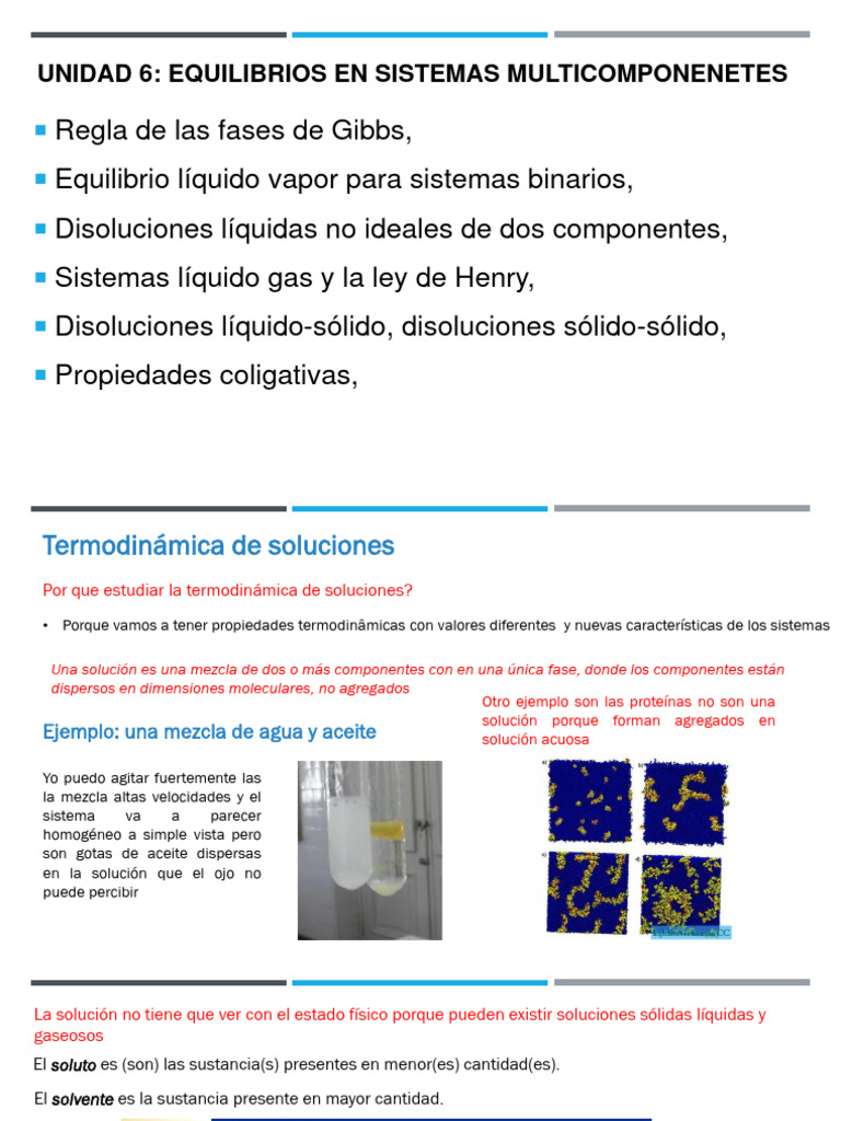Termodinámica de Soluciones Multicomponente | PDF | Ósmosis | Fase ...