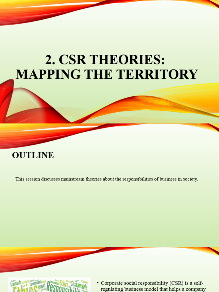 2 - CSR Theories | Download Free PDF | Corporate Social Responsibility | Competitive Advantage