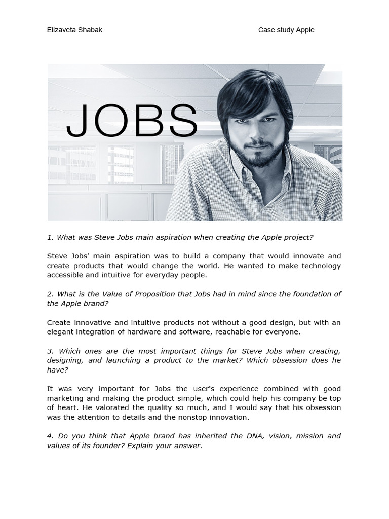 JOBS Film Joshua Stern | PDF | Brand | Apple Inc.
