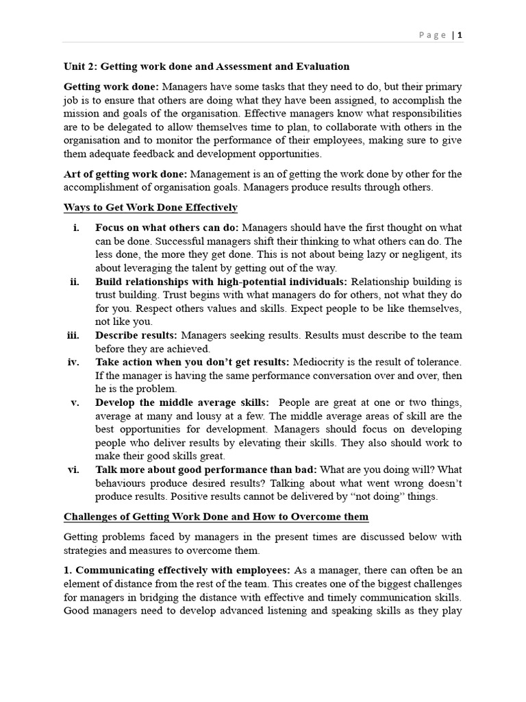 Unit 2 - OEC People Managment - English | PDF | Performance Appraisal | Goal