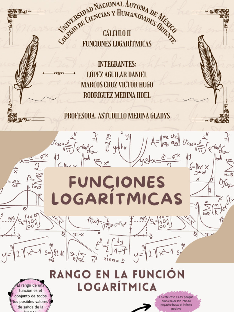 Funciones Logarítmicas A Detalle, Calculo | PDF | Logaritmo | Función (Matemáticas)