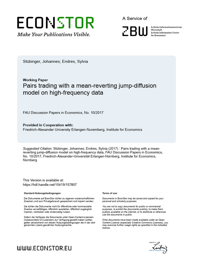 Pairs Trading With A Mean-Revrting Jump-Diffusion Model On High ...