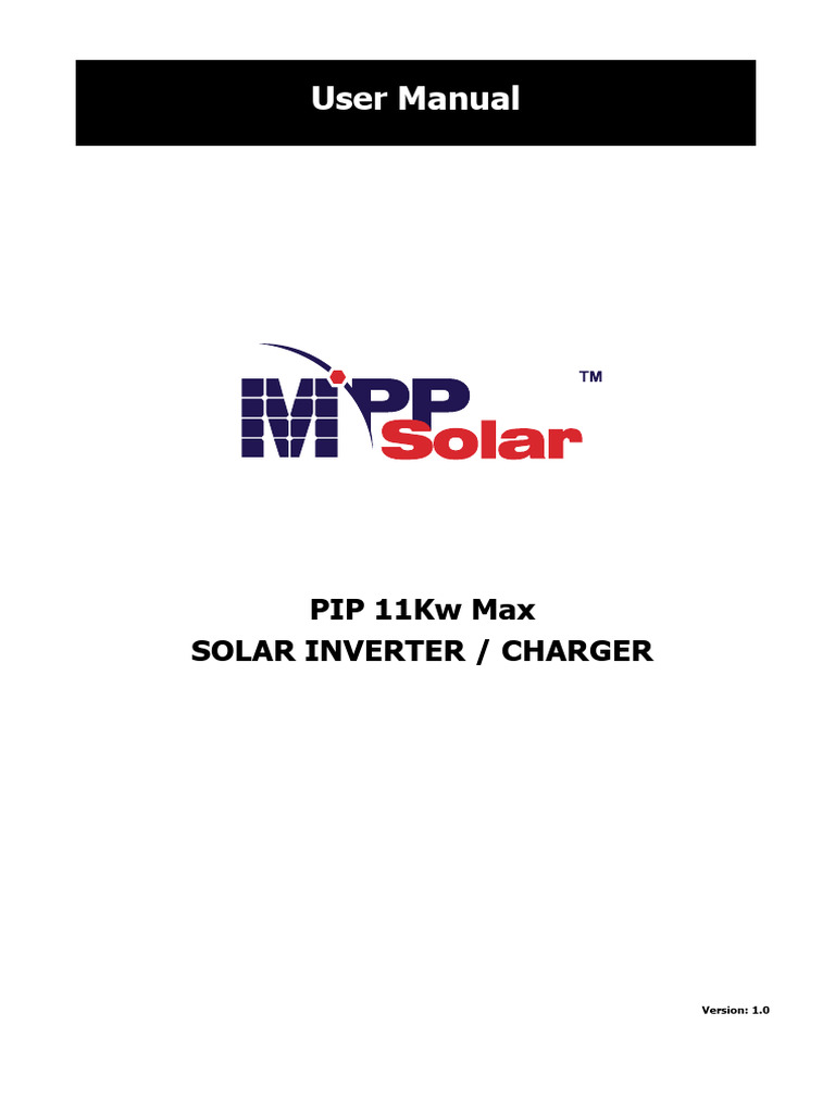 PIP MAX 11KW Manual | PDF | Battery Charger | Power Inverter