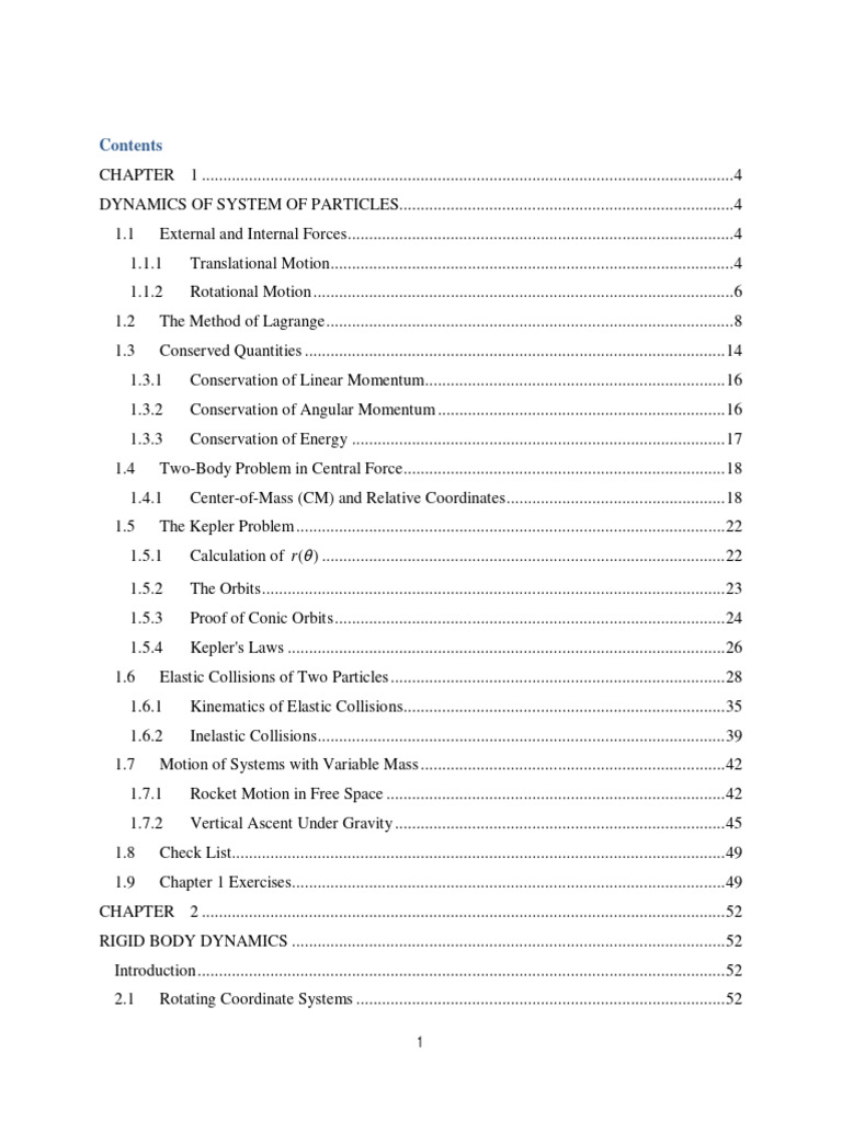 Finalized Module for Classical Mech II | PDF | Lagrangian Mechanics | Momentum