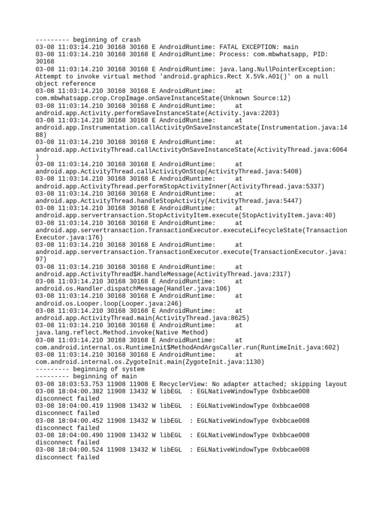 Logcat | PDF | Java (Programming Language) | Android (Operating System)