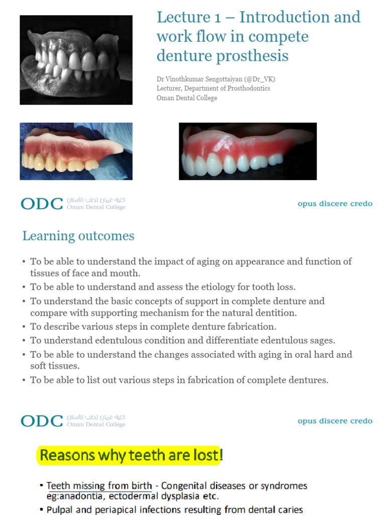 1- Introduction | PDF | Dentures | Human Tooth