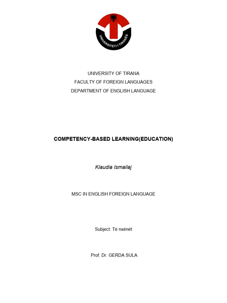Competency-Based Learning (Education) | PDF | Learning | Cognition