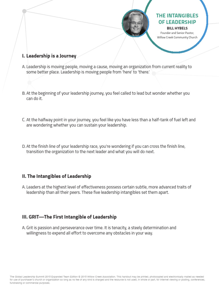 Leadership Intangibles Guide | PDF | Leadership | Grit (Personality Trait)