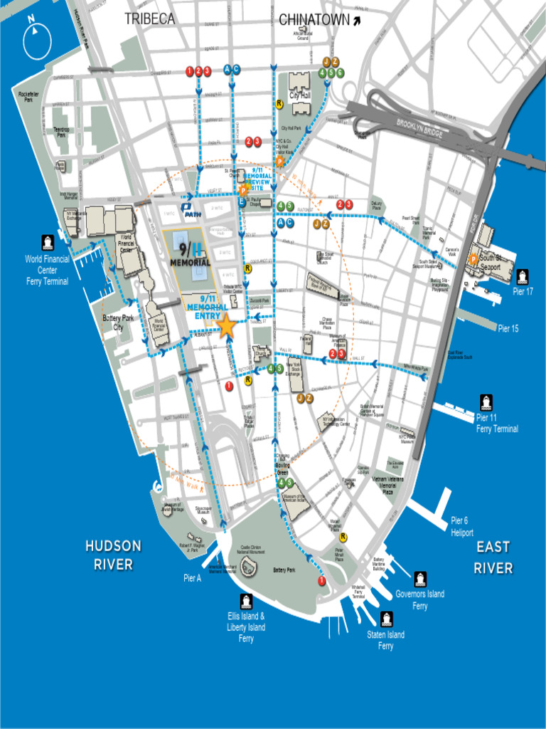 Lower Manhattan Transit Map Guide | PDF