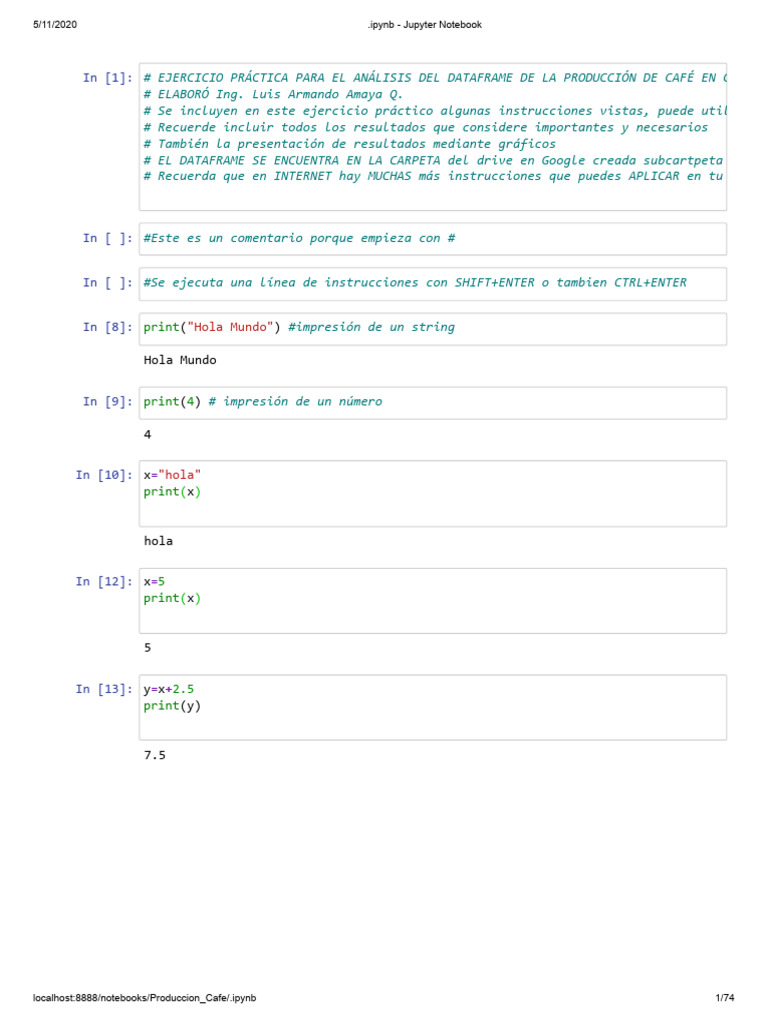 Taller Practico Fundamentos Analitica de Datos Con Python | PDF ...