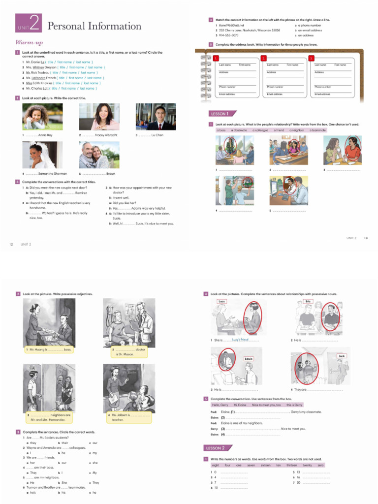 Practice Book Unit 2 | PDF