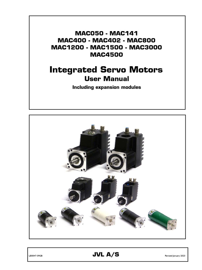 JVL Mactalk Manual | PDF | Electric Motor | Electronics