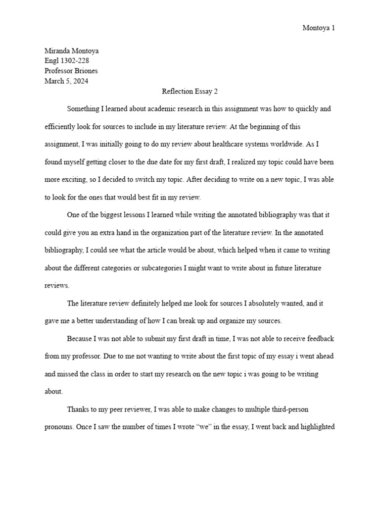 Reflection 2 | Download Free PDF | Essays