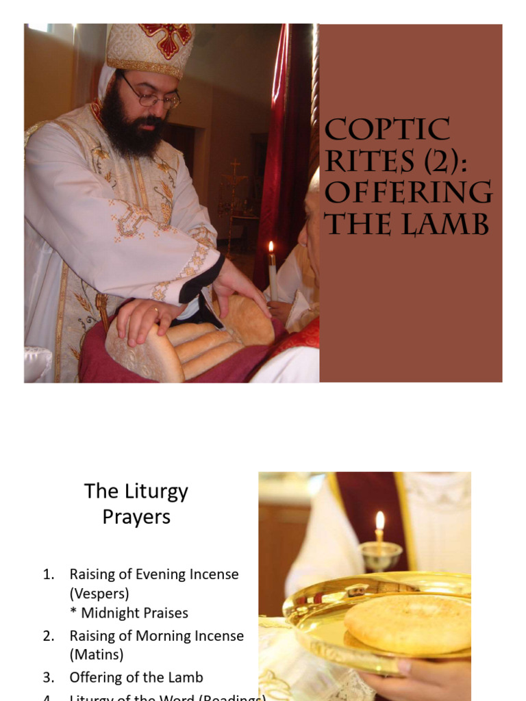 Coptic - Offering of the Lamb | PDF | Mass (Liturgy) | Deacon