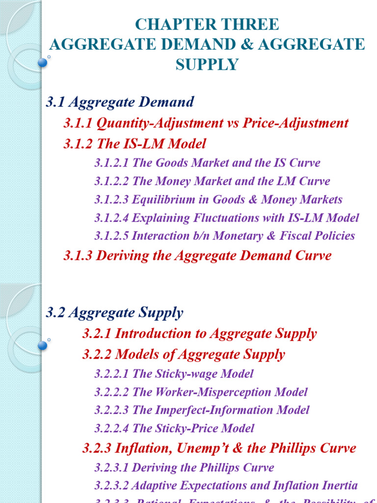Chapter Three | PDF | Supply (Economics) | Keynesian Economics Chapter Three | PDF | Supply (Economics) | Keynesian Economics