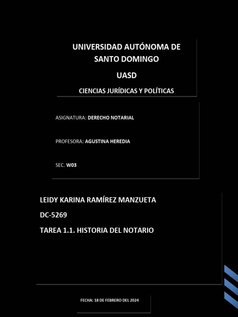 Ramírez - Leidy-Tarea 1.1 Derecho Notarial | PDF
