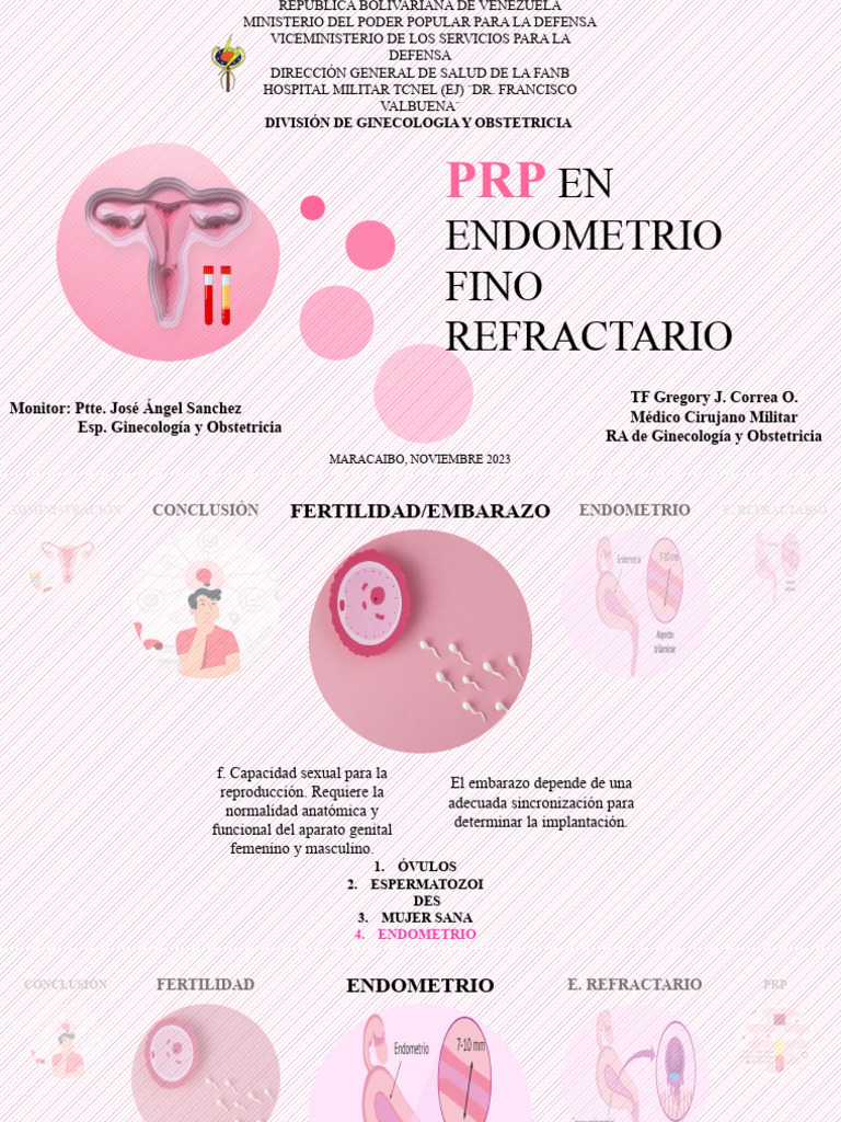 PRP en Endometrio Fino Refractario | PDF | El embarazo | Fertilidad