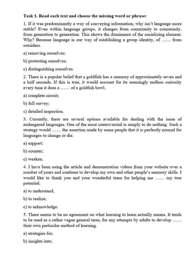 Topic 2. Reading and Dealing With Information | PDF | Mind | Schema ...