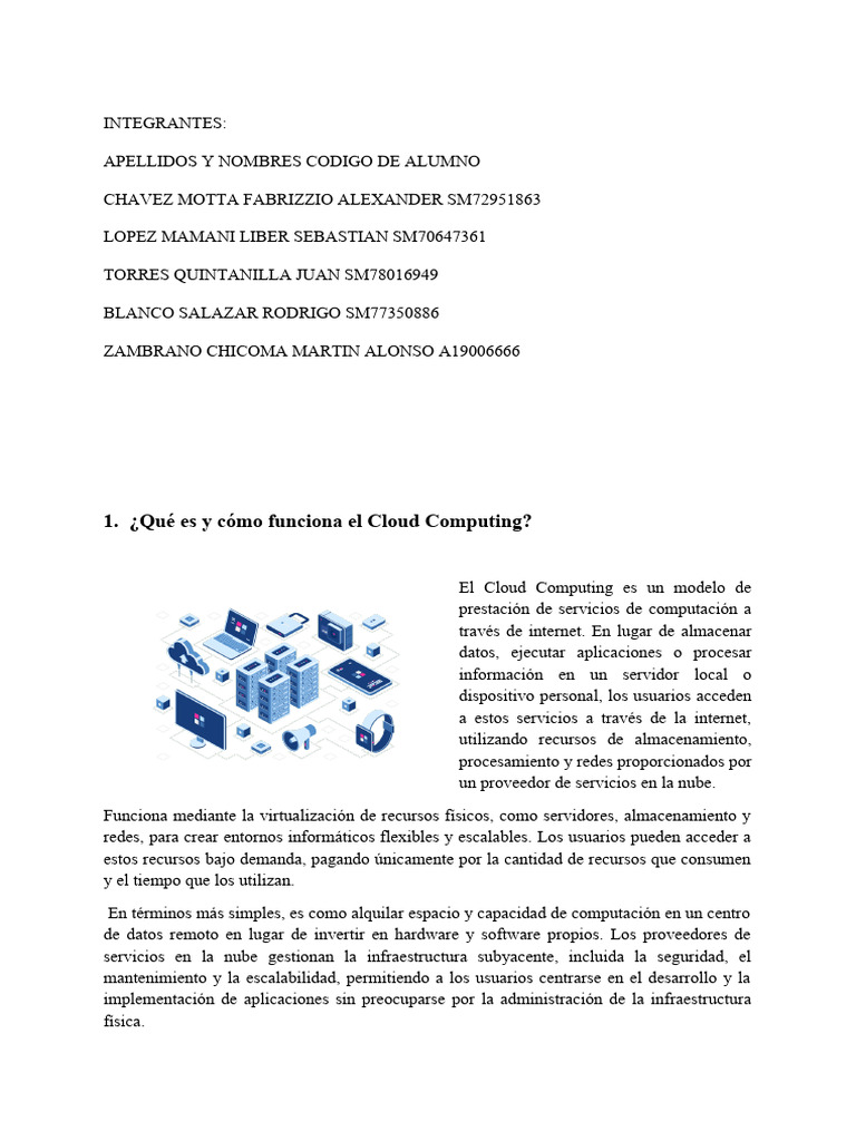 ¿Qué es y cómo funciona el Cloud Computing | PDF | Computación en la nube | Internet