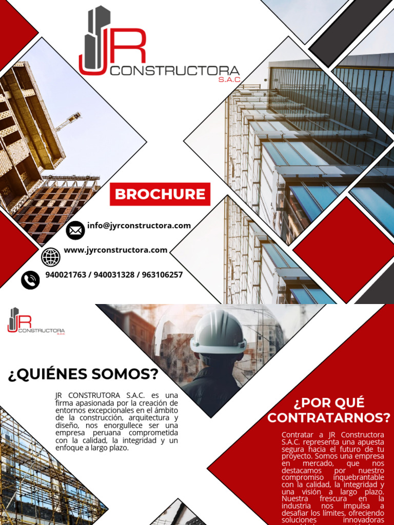 Brochuer JR CONSTRUCTORA Final | PDF | Diseño | Ingeniería