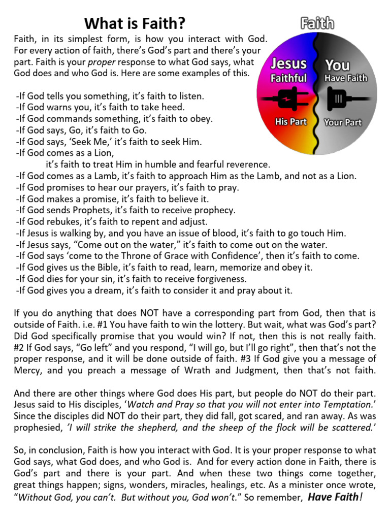 What Is Faith | Download Free PDF | Jesus | God