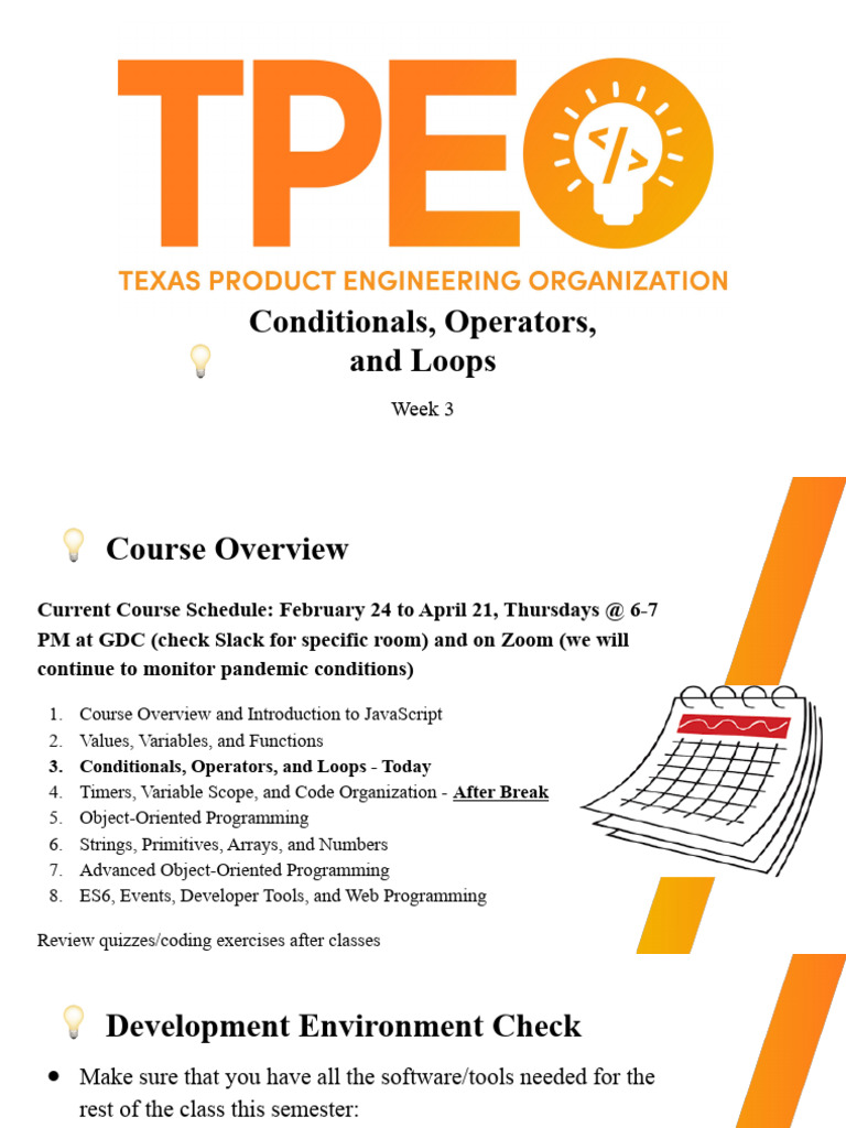 Intro To JavaScript - Week 3 | PDF | Control Flow | Computer Science