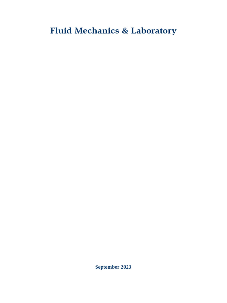 Fluid Mechanics - Class Notes - 2023F | Download Free PDF | Fluid ...