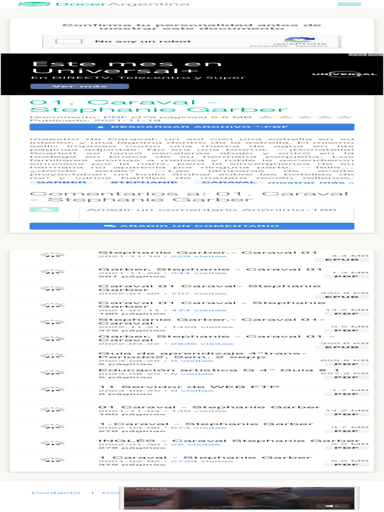 Caraval - Stephanie Garber - PDF Docer - Com.ar | PDF