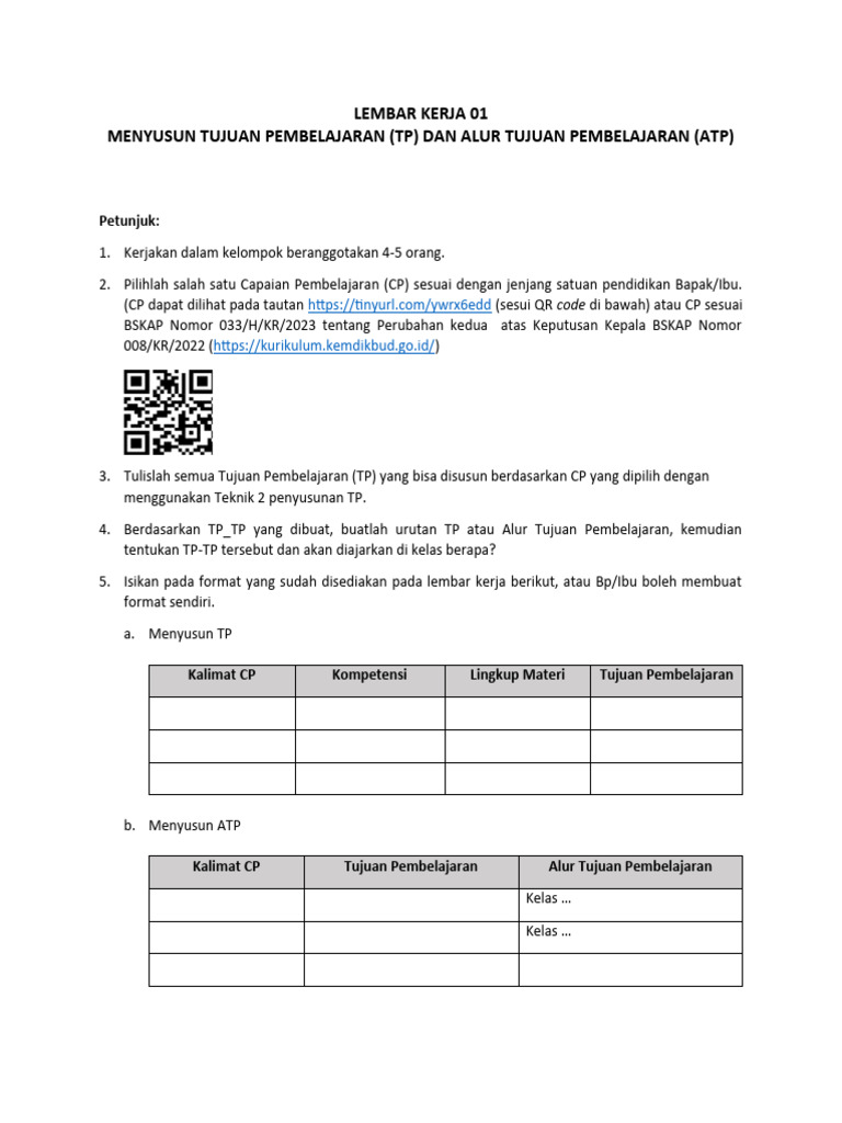 Menyusun Tujuan Pembelajaran dan ATP | PDF | Bisnis | Komputer