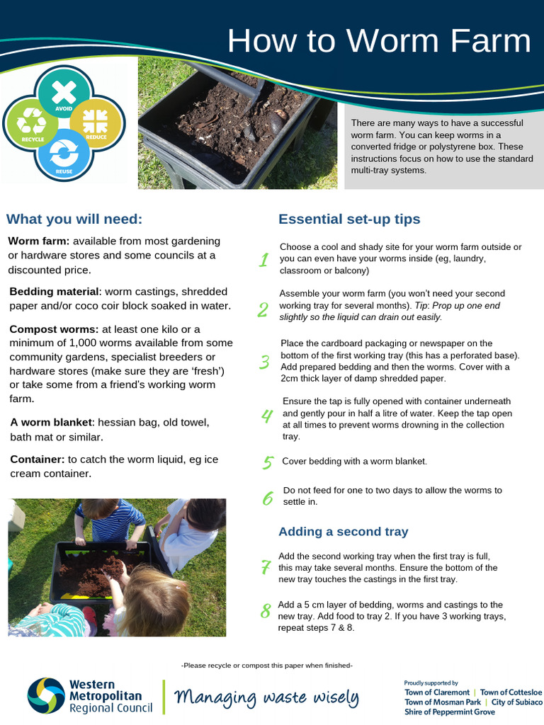Multi-Tray Worm Farm Setup Guide | PDF | Foods | Compost