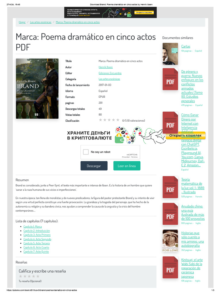 11 Brand_ Poema dramático en cinco actos by Henrik Ibsen | PDF