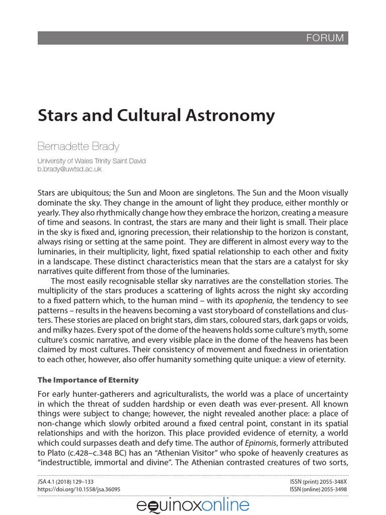 Cultural Astronomy and Eternal Stars | PDF | Stars | Milky Way
