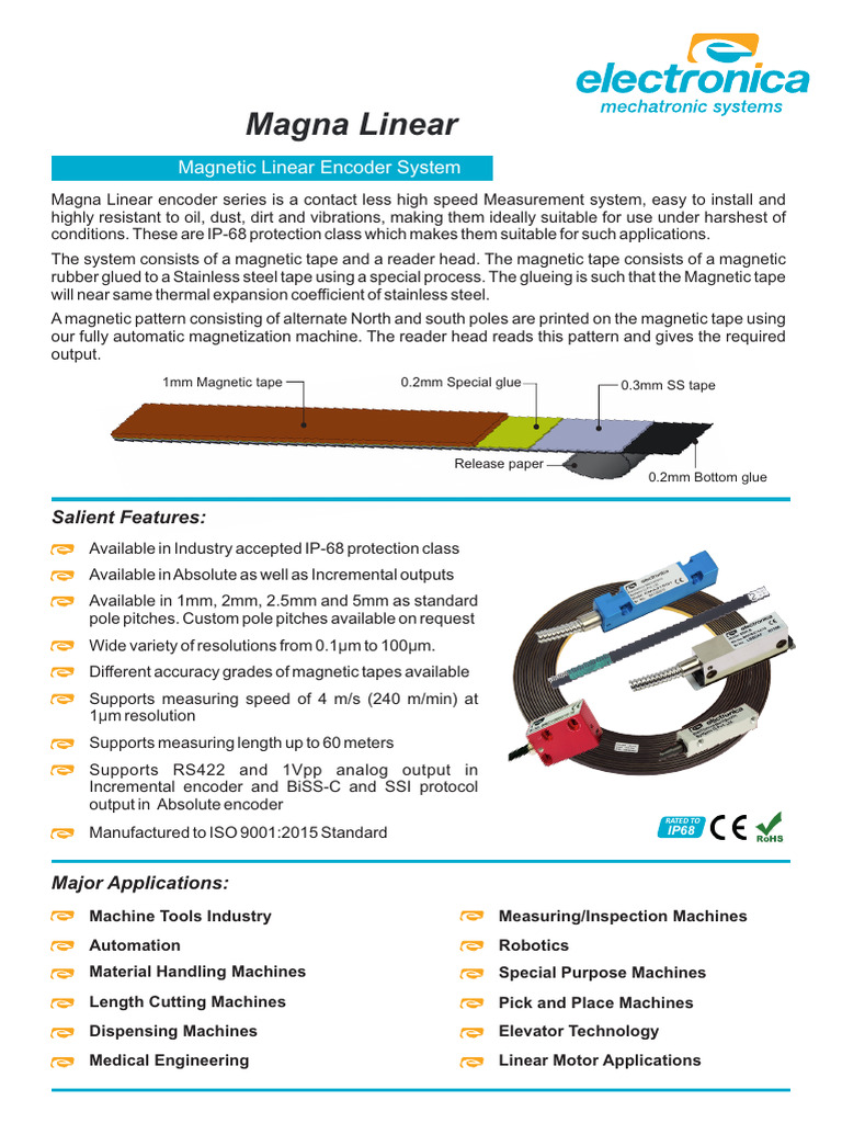 IP68 Magnetic Linear Encoder System | PDF | Electrical Engineering