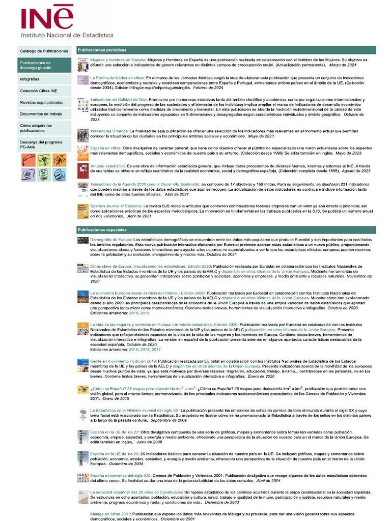 Publicaciones gratuitas INE | PDF