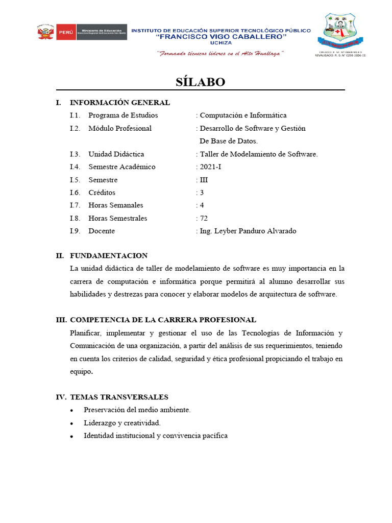 Taller de Modelamiento de Software | PDF | Software | Lenguaje de ...
