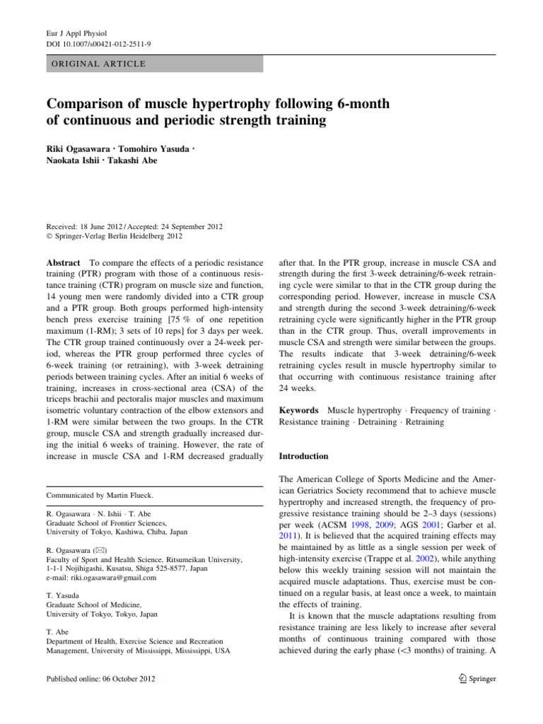 Continous Vs Cyclic | Download Free PDF | Strength Training ...