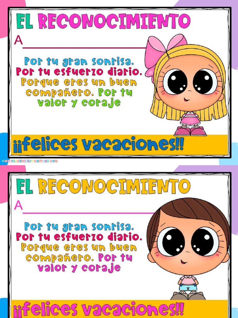 Diplomas de Reconocimiento PDF | PDF