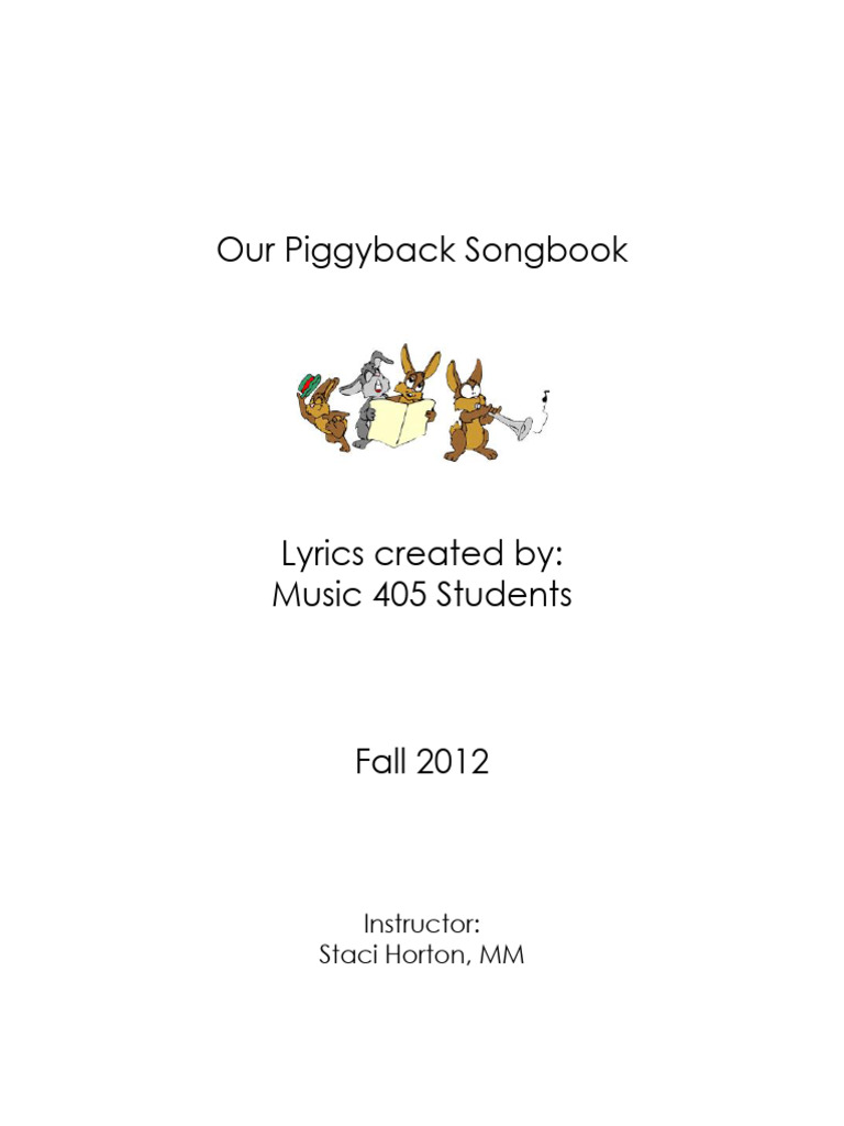 Piggyback 20 Song 20 Book | PDF | Thirteen Colonies | Kansas