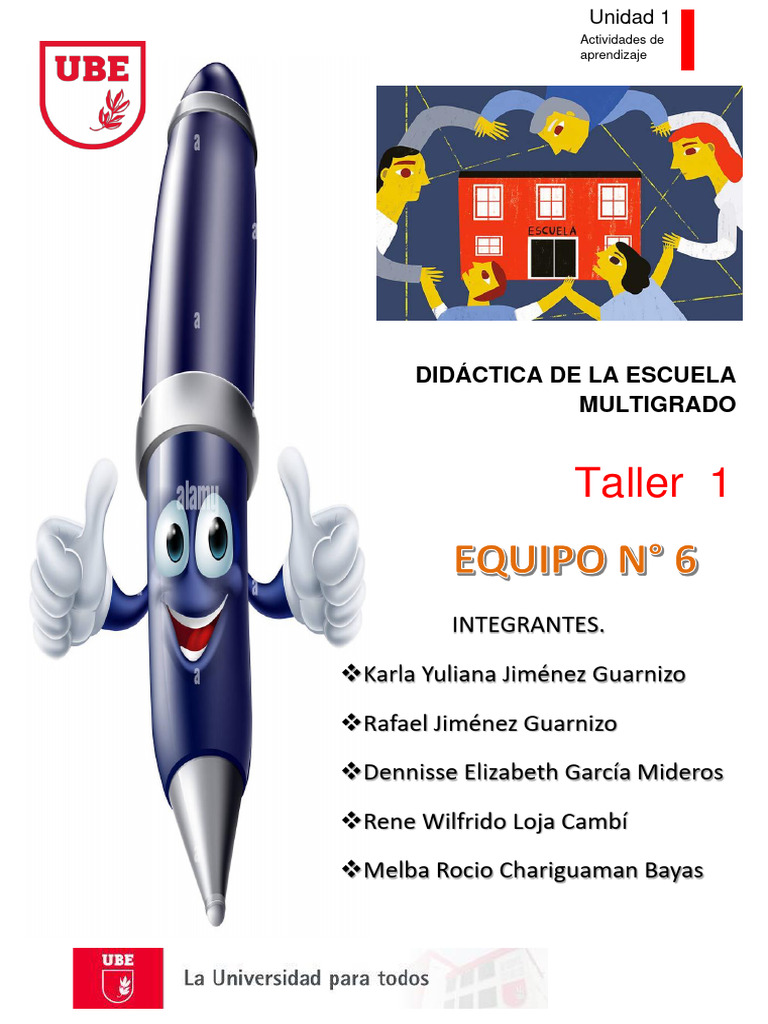 Taller 1 Didactica de Escuelas Multigrado | PDF | Enseñando | Escuelas