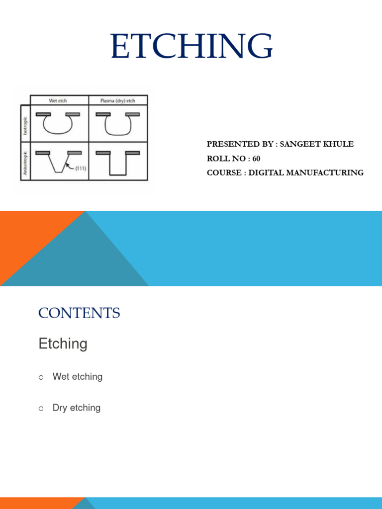 Etching | PDF | Physical Sciences | Microtechnology