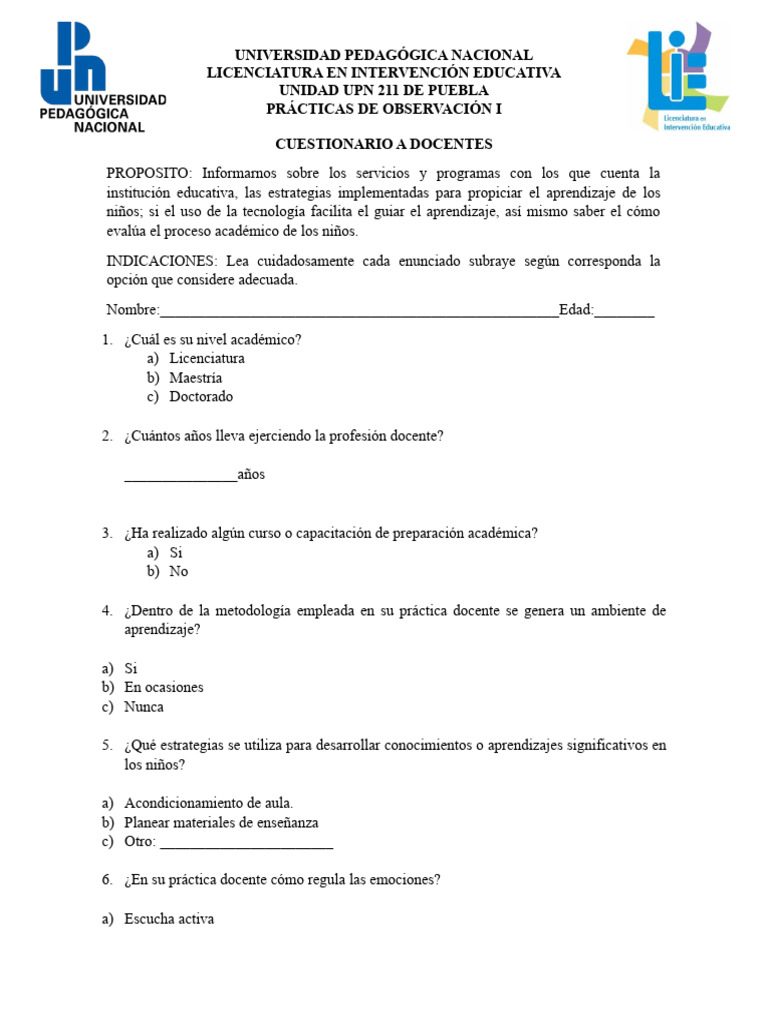 Preguntas Todas | PDF | Enseñando | Maestros