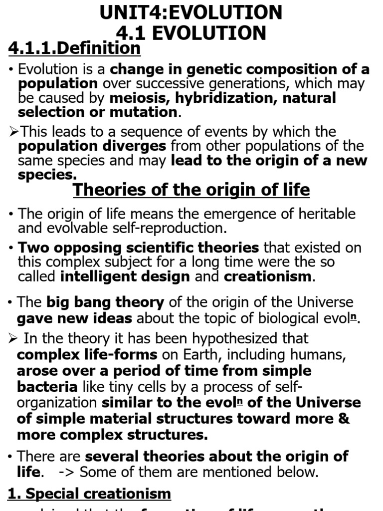 Grade 12 Unit 4 Part One (2016) | PDF | Evolution | Prokaryote