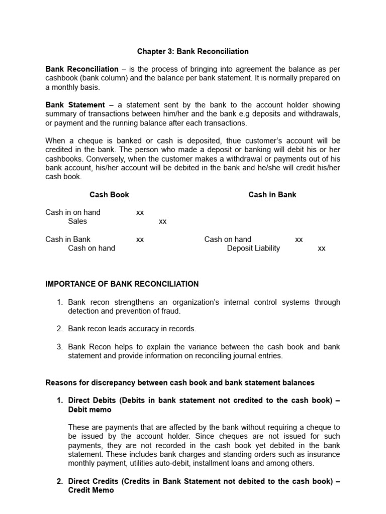Bank Reconciliation Process Explained | PDF | Cheque | Banks