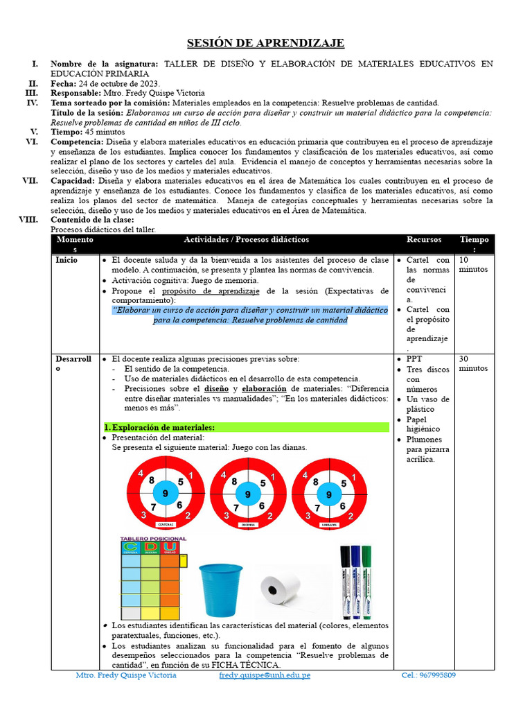 SESIÓN DE APRENDIZAJE_MATEMÁTICA | PDF | Enseñando | Educación primaria