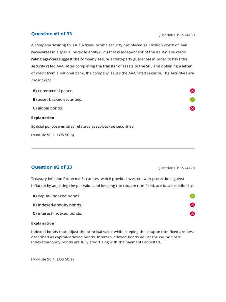 Reading 50 Fixed Income Cash Flows And Types Answers Pdf Bonds Finance Fixed Income