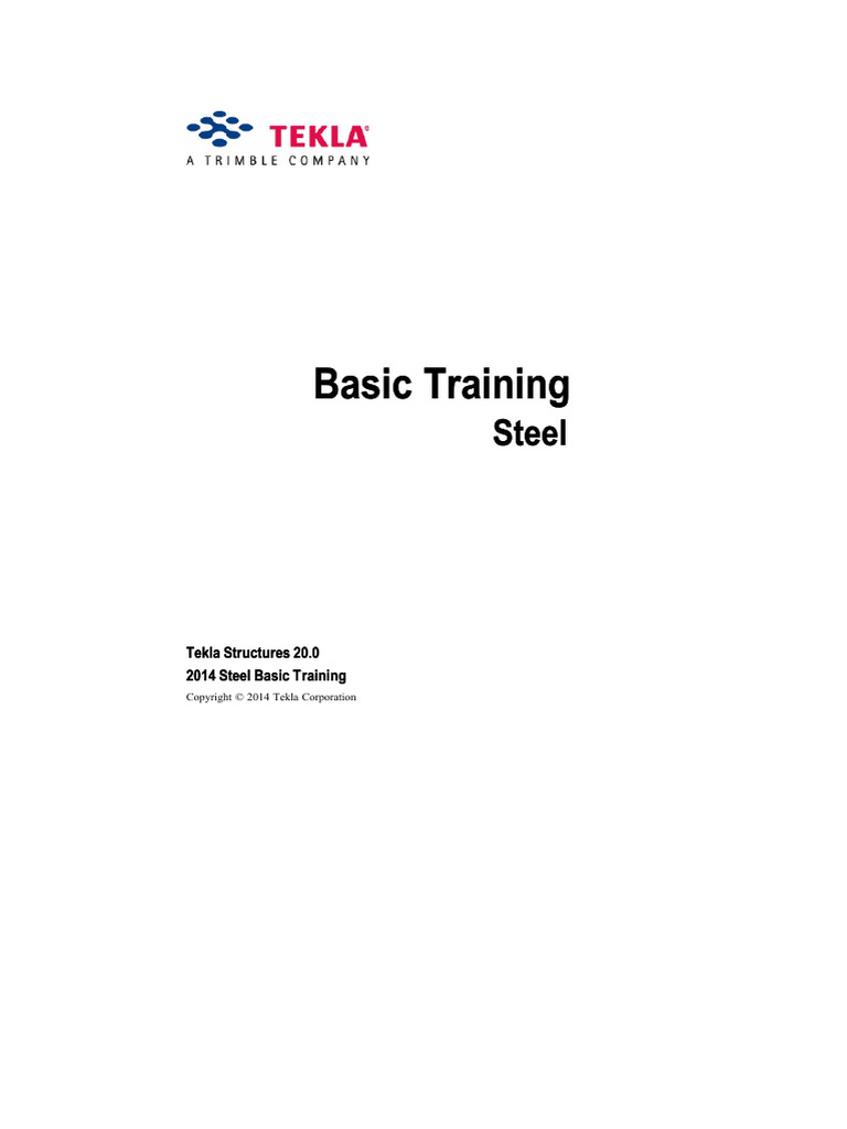 Tekla Structures v20 Basic Training Manual Steelnew | PDF | Menu (Computing) | Icon (Computing)