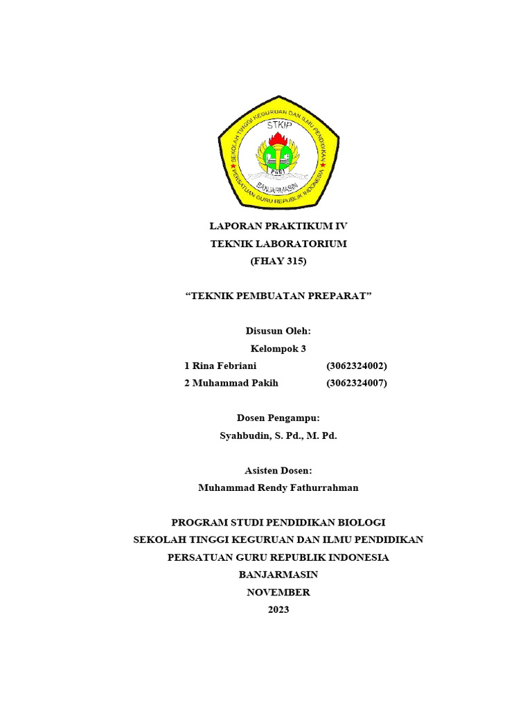 Teknik Pembuatan Preparat Biologi | PDF