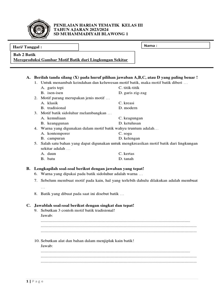 PH BATIK BAB 2 Fix | PDF