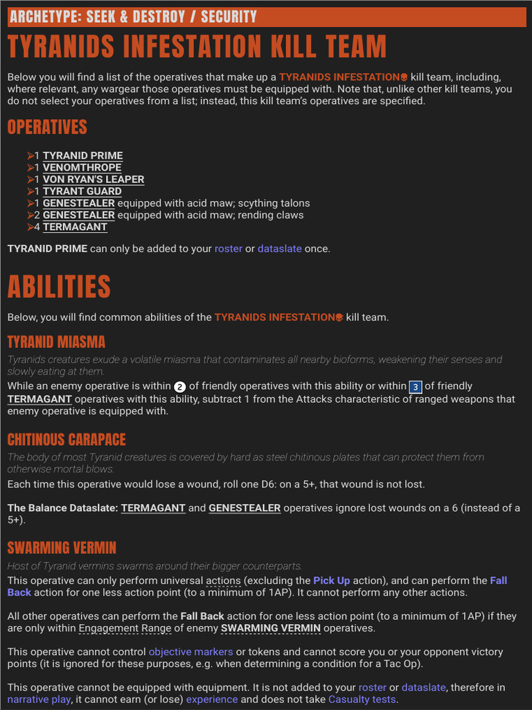 Tyranids Infestation by The Kill Team Bay | PDF | Military